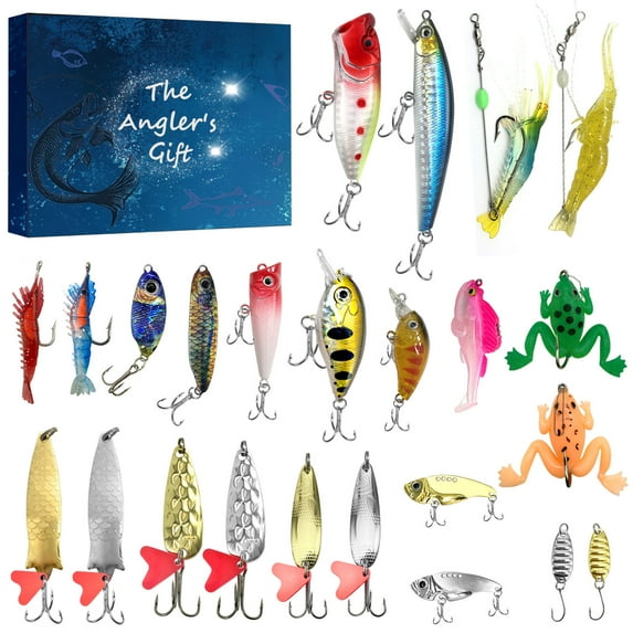 24-Day Fishing Lure Advent Calendar 2025: Ultimate Gift for Anglers ...