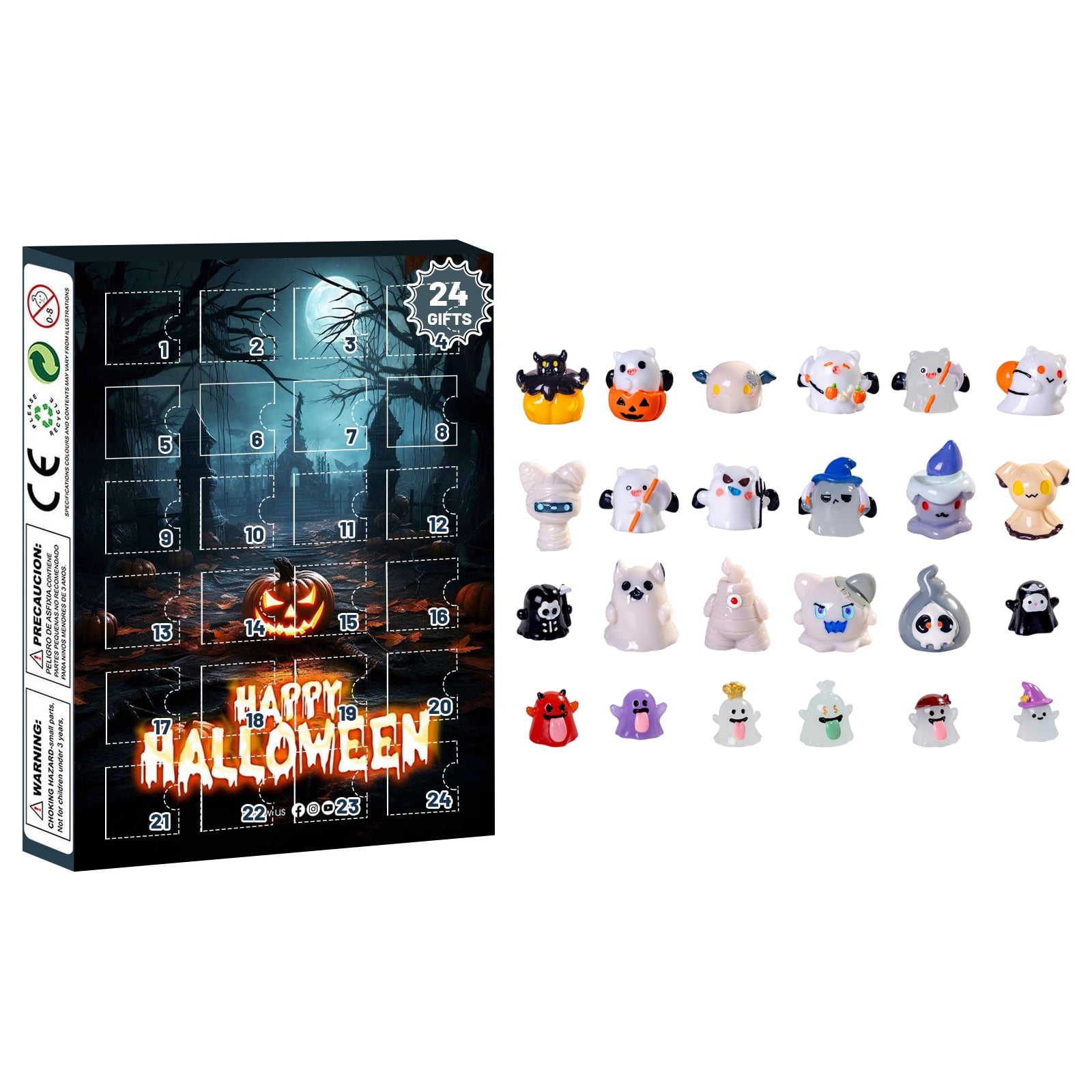 24-Day Halloween 3D Accessory Countdown Calendar - Toys, Unique Designs ...
