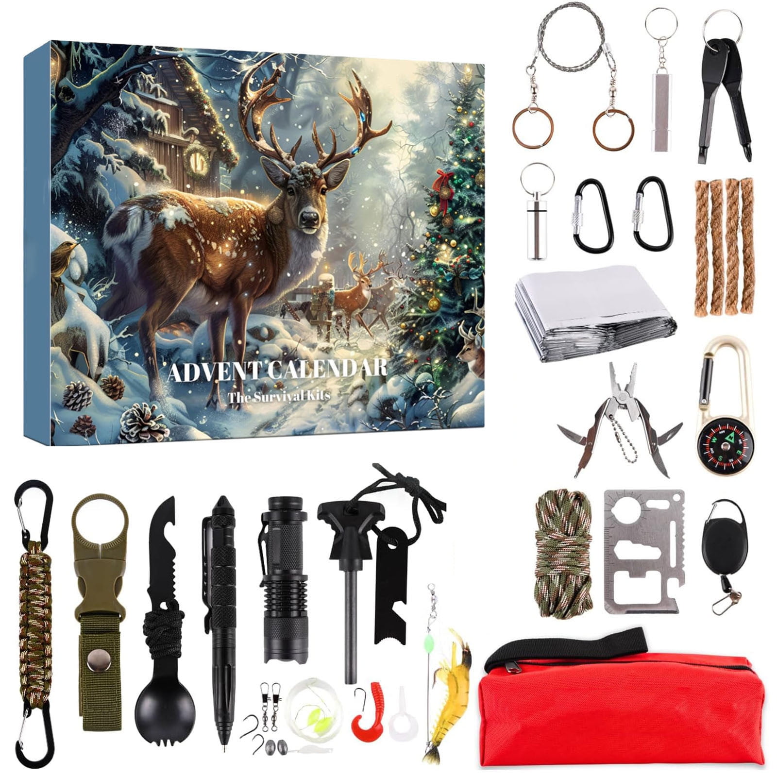 24 Day Men's Advent Calendar Tool Kit Set Christmas Countdown Gear for ...