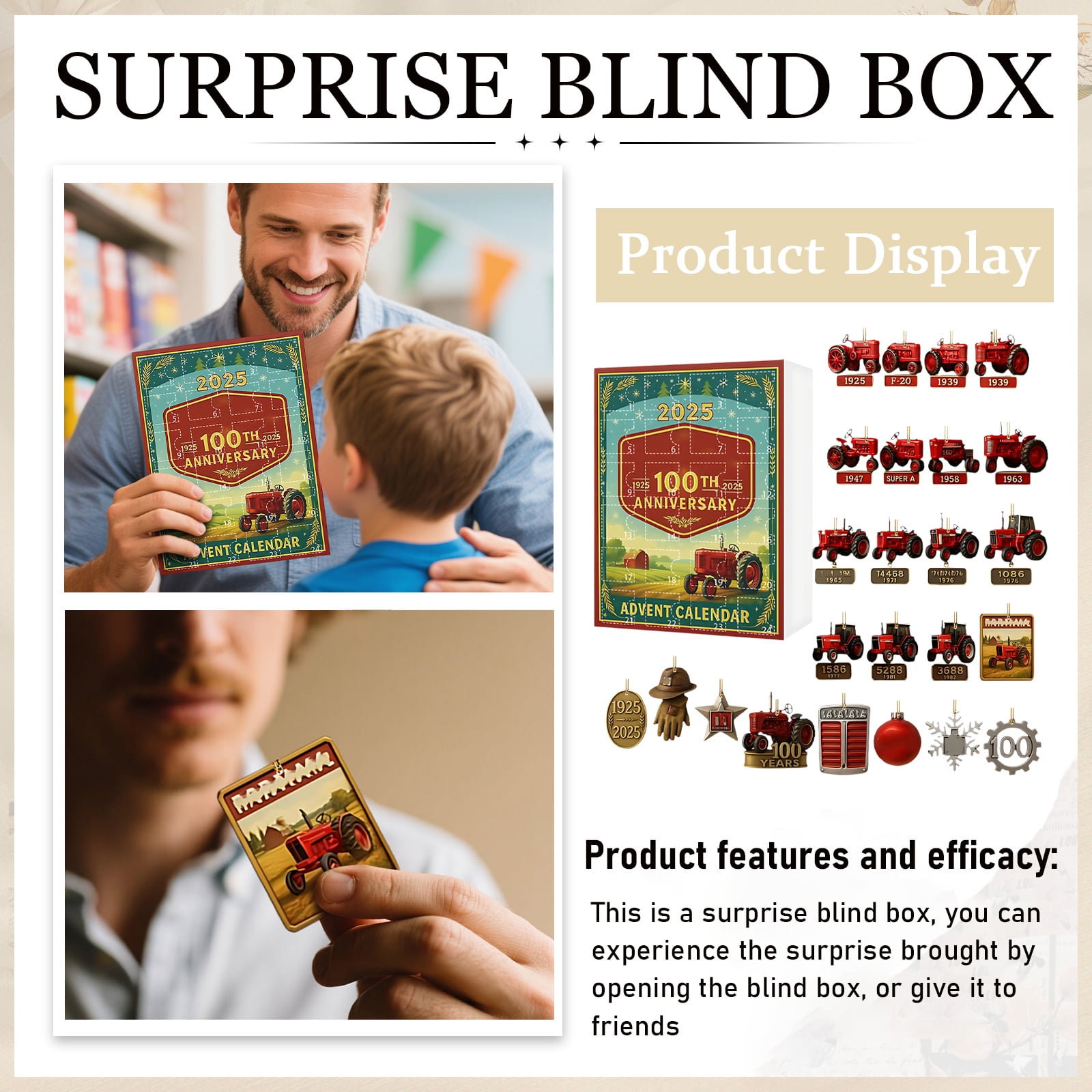24 Days 2025 Tractor 100th Anniversary Advent Calendar, Christmas ...