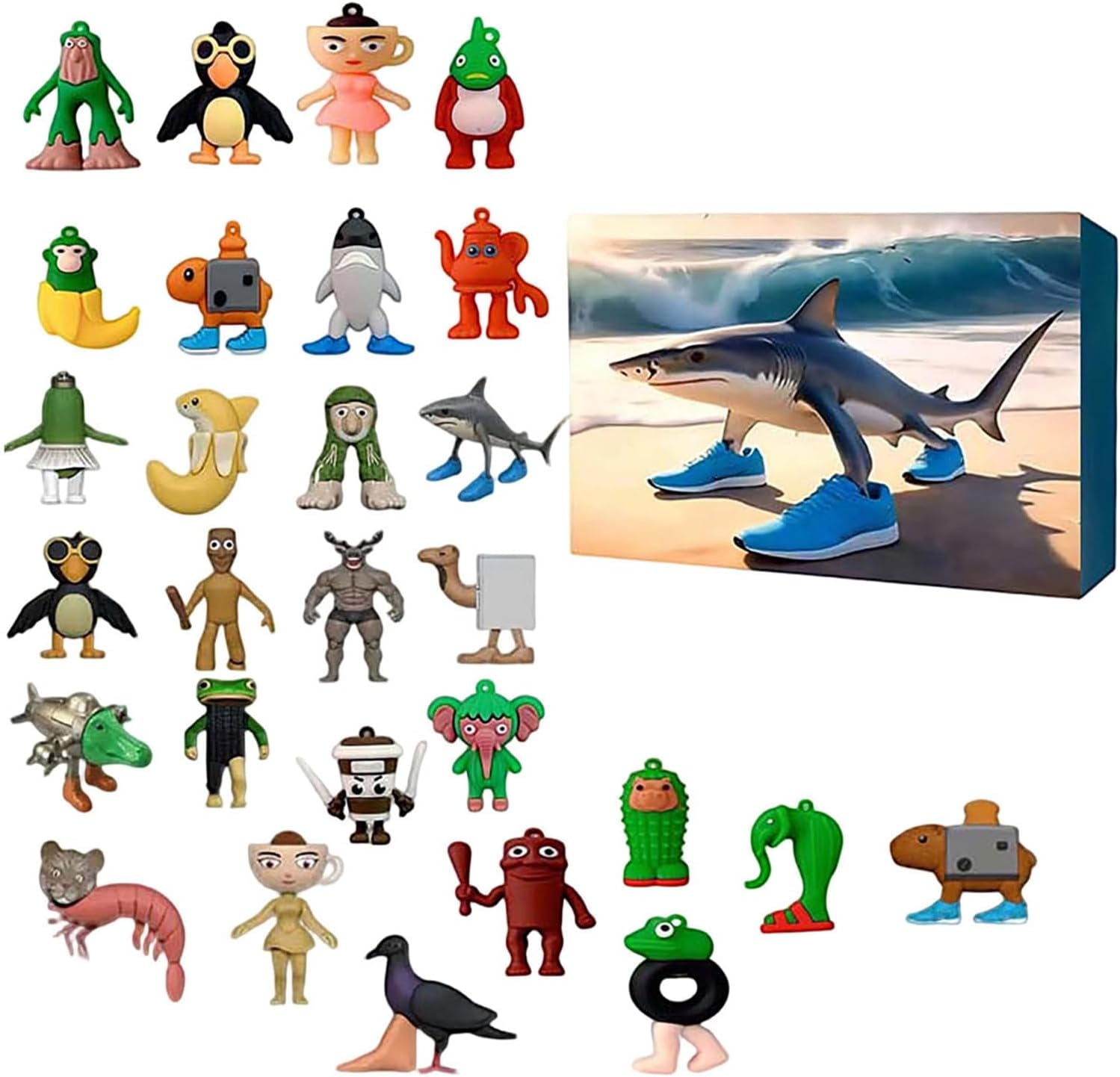 24 Days of 3D Italian Brainrot Pendant Advent Calendar,Tung Tung Tung ...