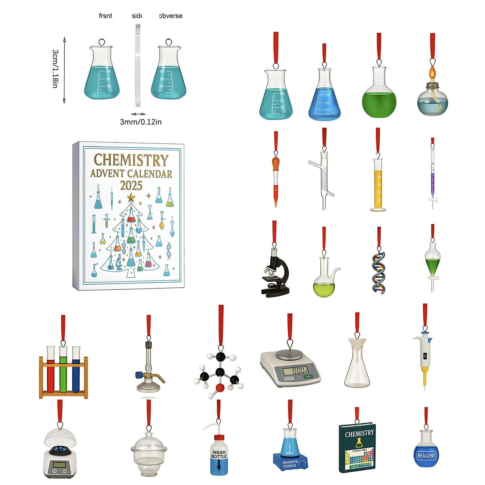 24 Days of Chemistry Christmas Surprise Gift Box, Science Themed Advent ...