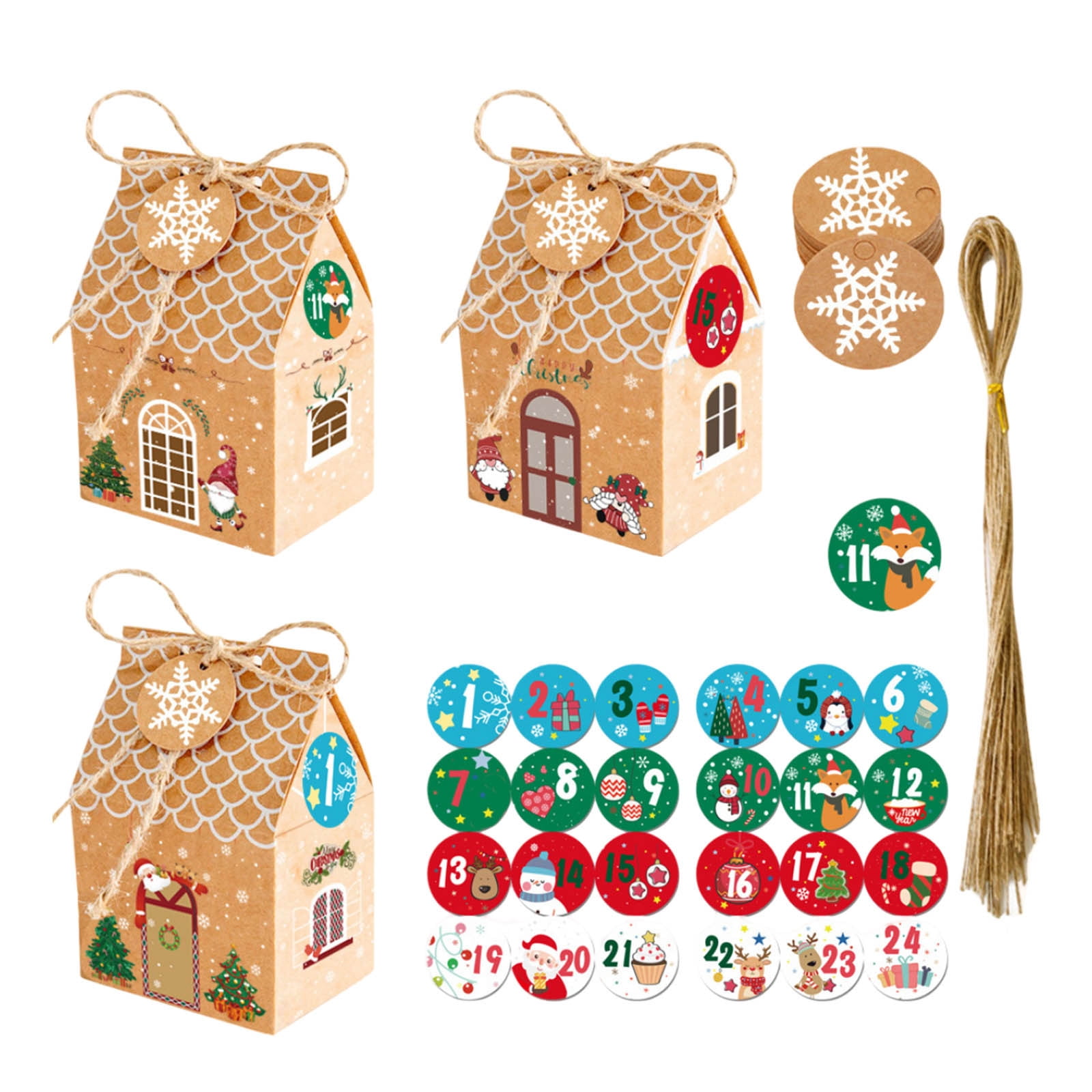 24 Days DIY Fillable Advent Calendar for Christmas Holiday Countdown ...