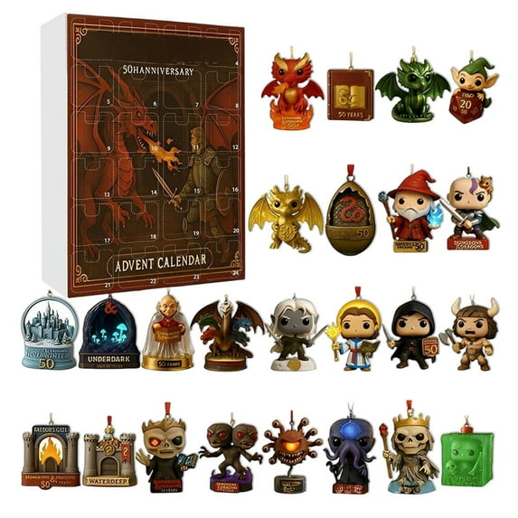24 Days Dungeons & Dragons Advent Calendar 2025, 24 Collectible 2d ...