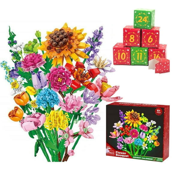 24 Days Flower Advent Calendar 2025 Christmas Countdown, Flower Bouquet ...
