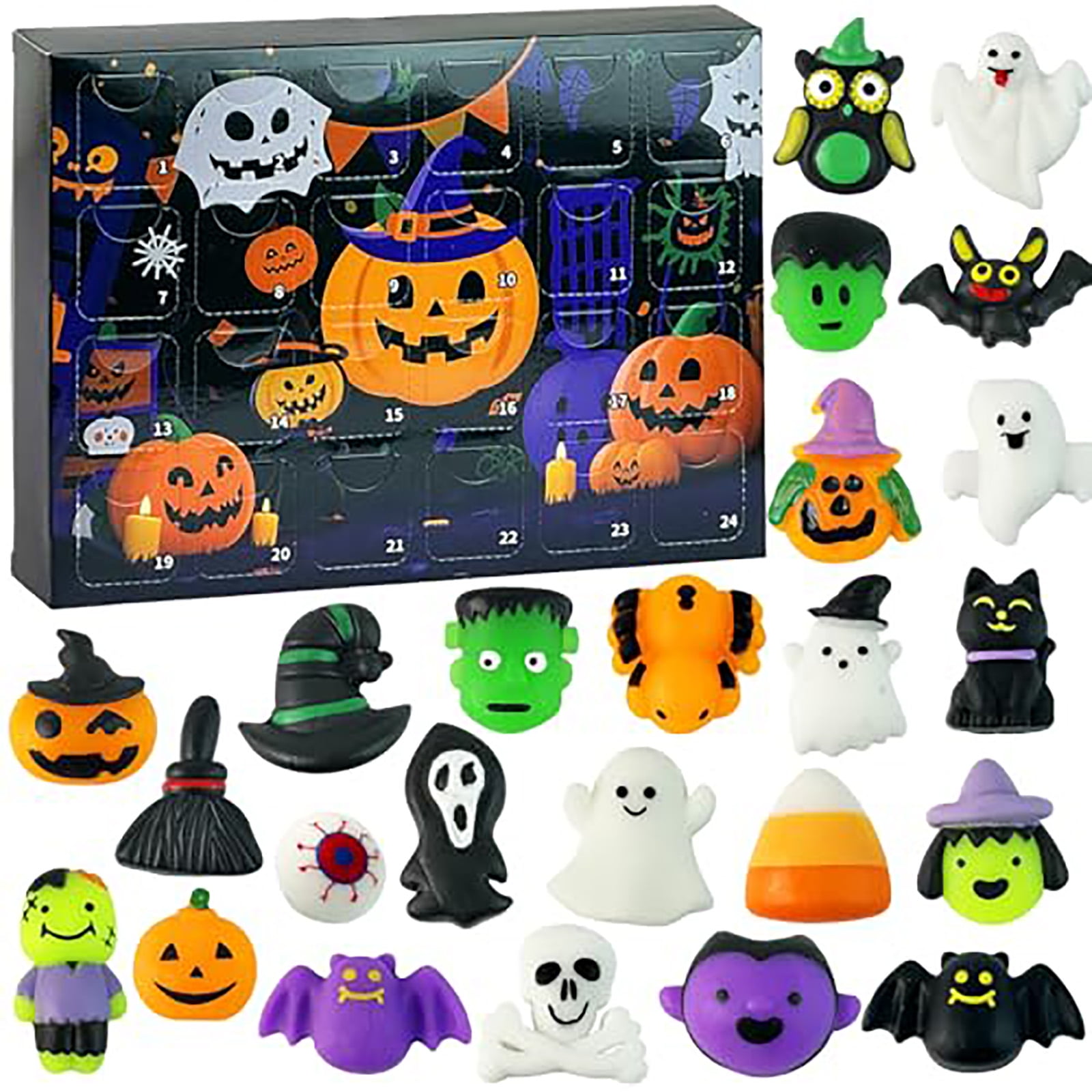24 Days Halloween Advent Calendar 3D Collectible Blind Boxes Countdown ...