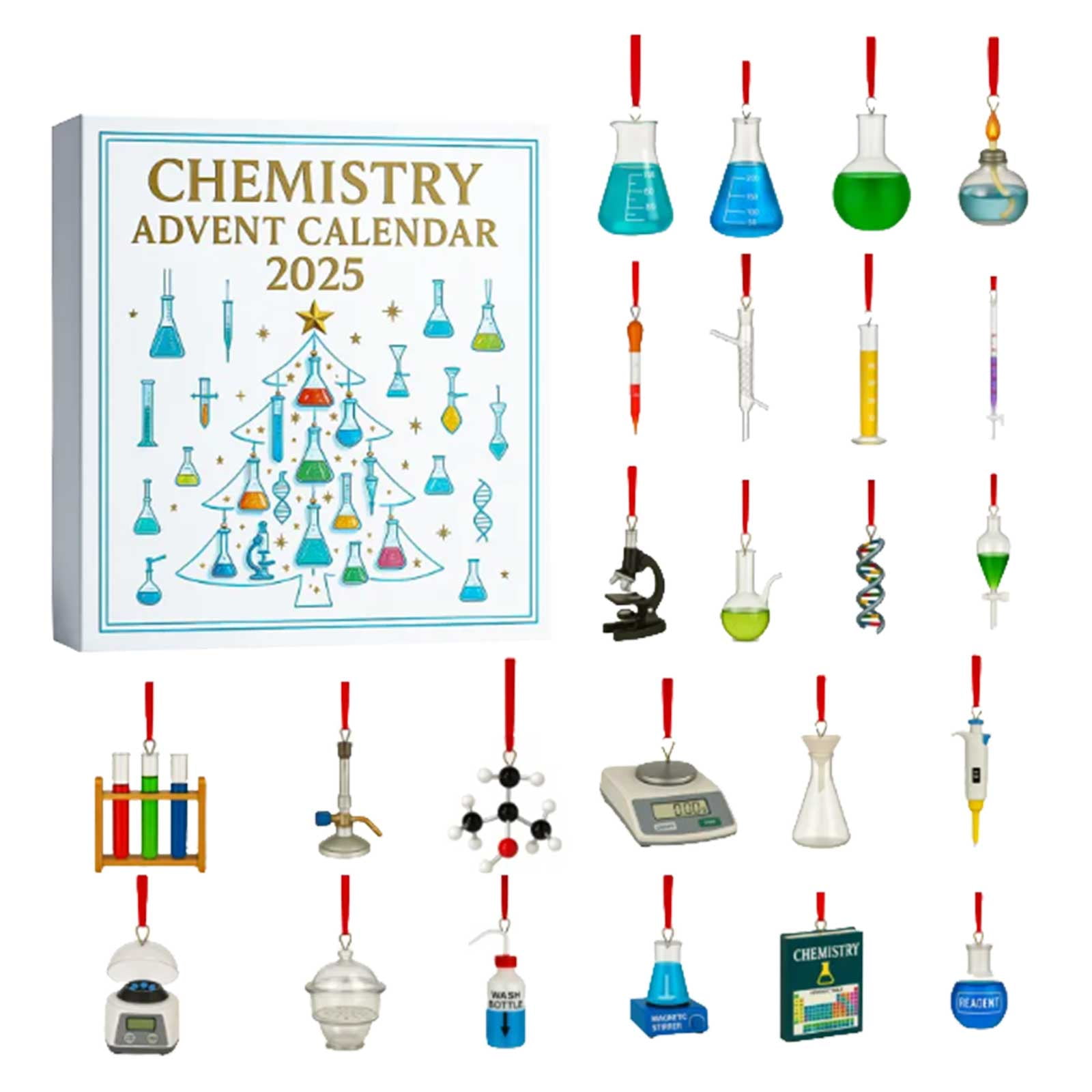 24 Days of Chemistry Christmas Surprise Gift Box, Science Themed Advent ...