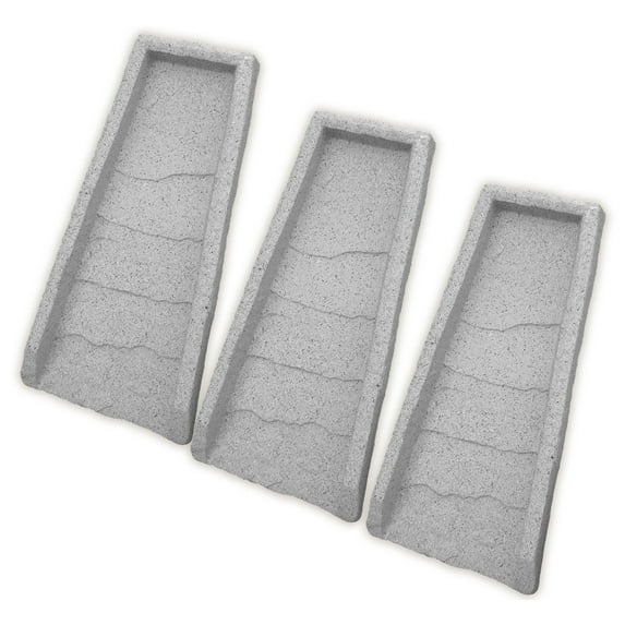 24" Decorative Resin Downspout Rain Splash Block with Stone Texture 3pk ...