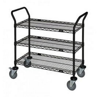 18" Deep x 18" Wide x 39" High 3 Tier Heavy Duty Chrome Wire Utility ...