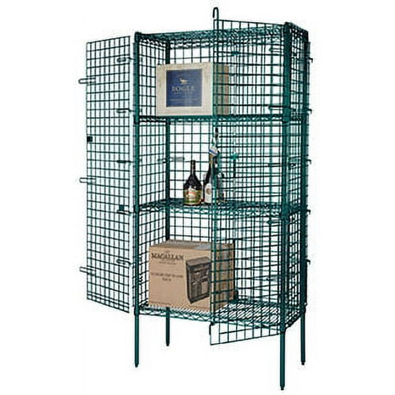 24" Deep x 60" Wide x 63" High Freezer Security Cage with 1 Interior ...
