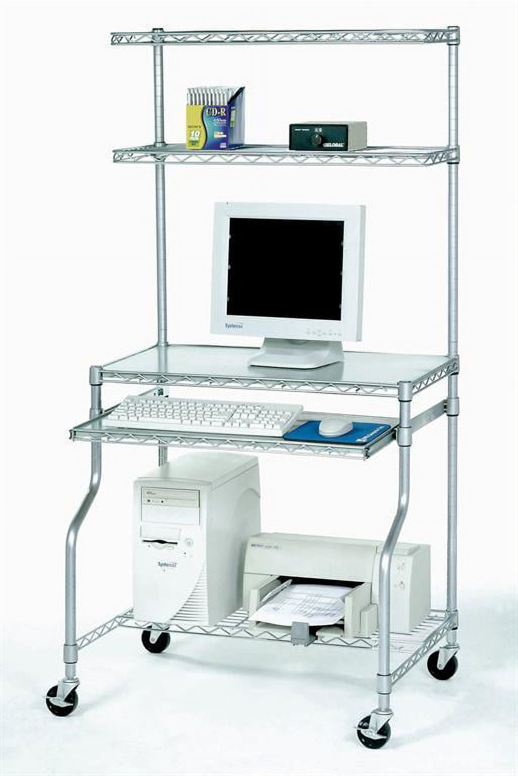 24" Deep x 72" Wide x 80" High Mobile LAN Workstation with 1 Solid ...