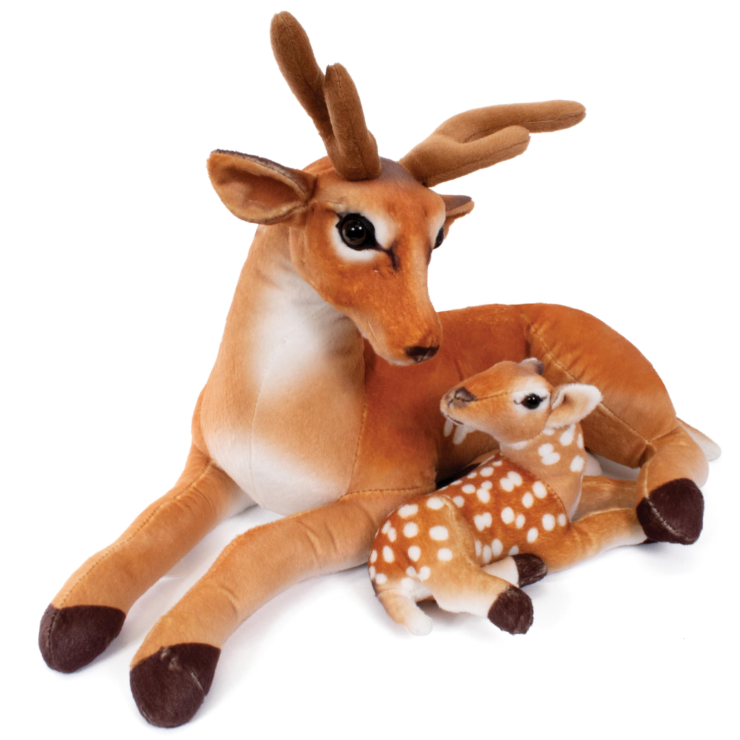 Real Planet 24" Deer & Fawn Cute Realistic Stuffed Animal, Cute Mama ...