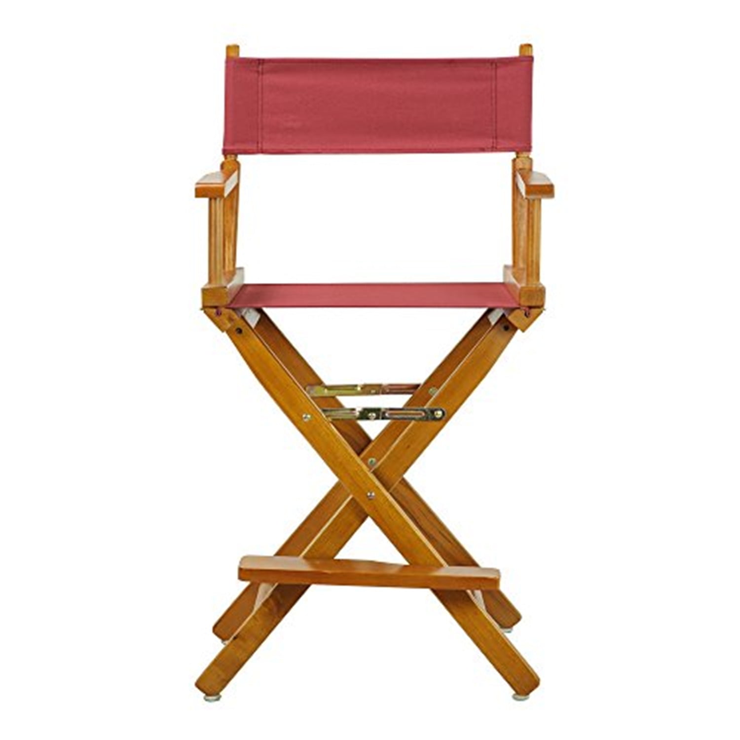 "24" Director's Chair Honey Oak Frame-Burgundy Canvas" - Walmart.com