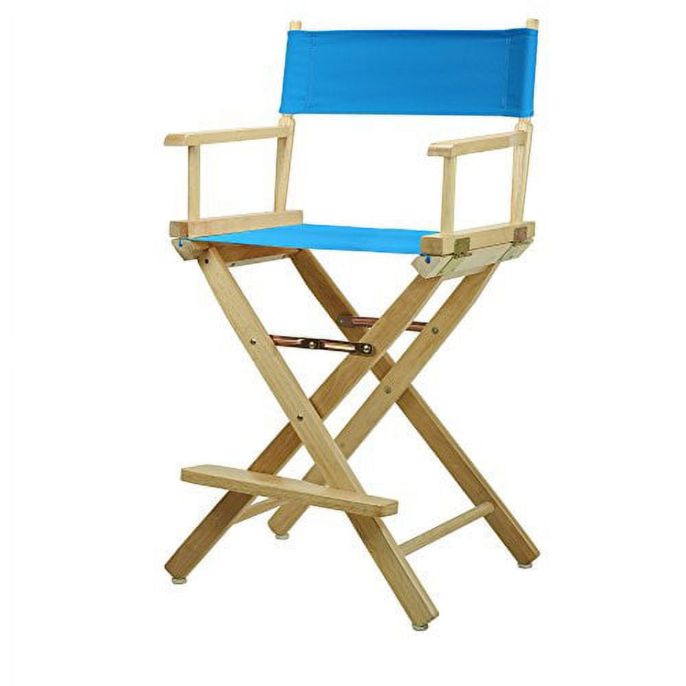 "24" Director's Chair Natural Frame-Turquoise Canvas" - Walmart.com