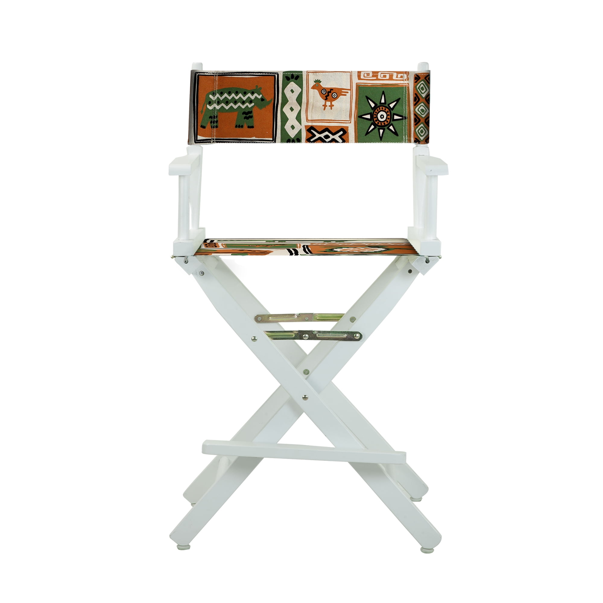 24" Director's Chair White Frame-Congo BongoNatural - Walmart.com