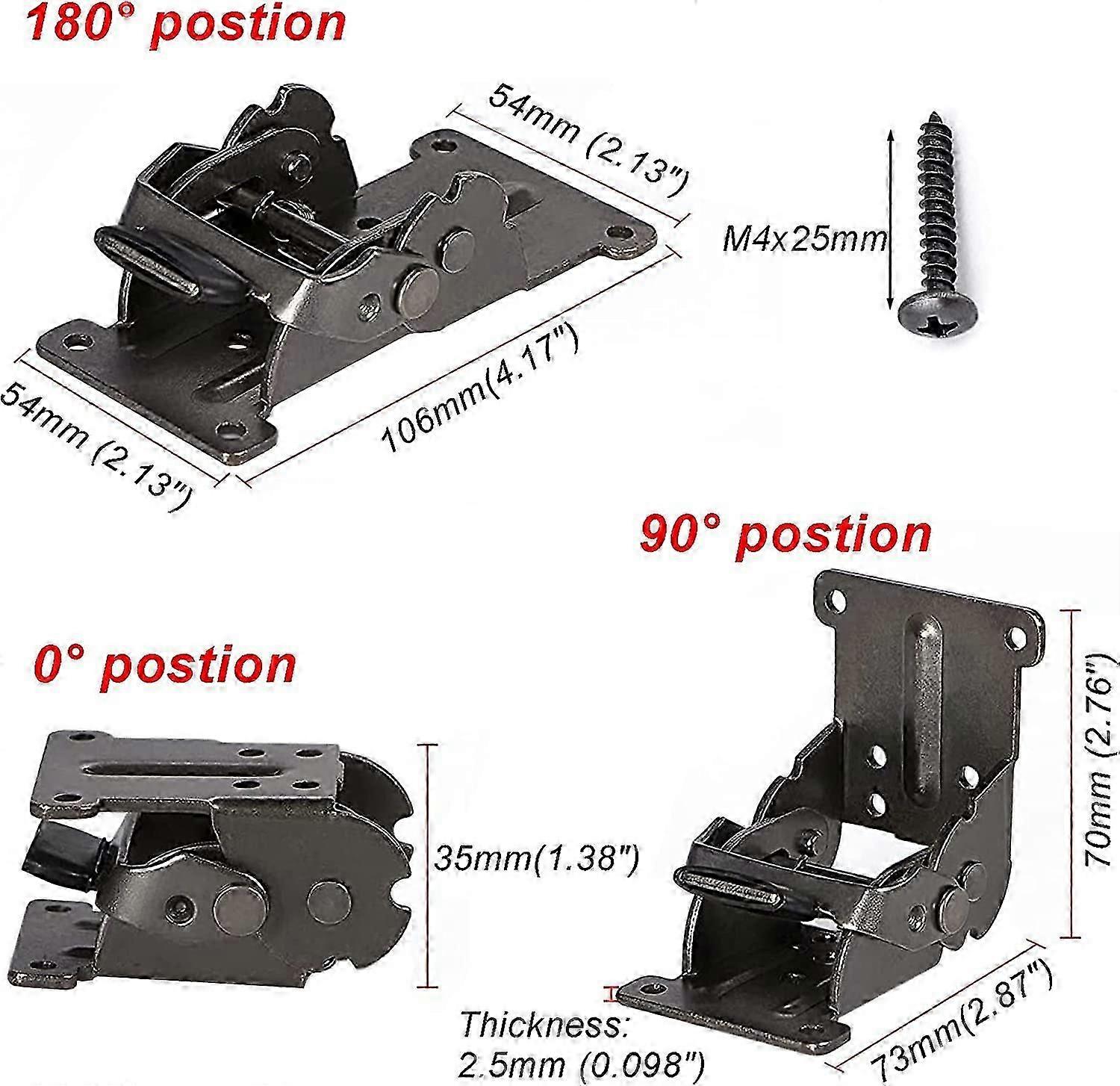 Self-Locking Folding Hinge 080 Degree Adjustable, Heavy-Duty Table ...