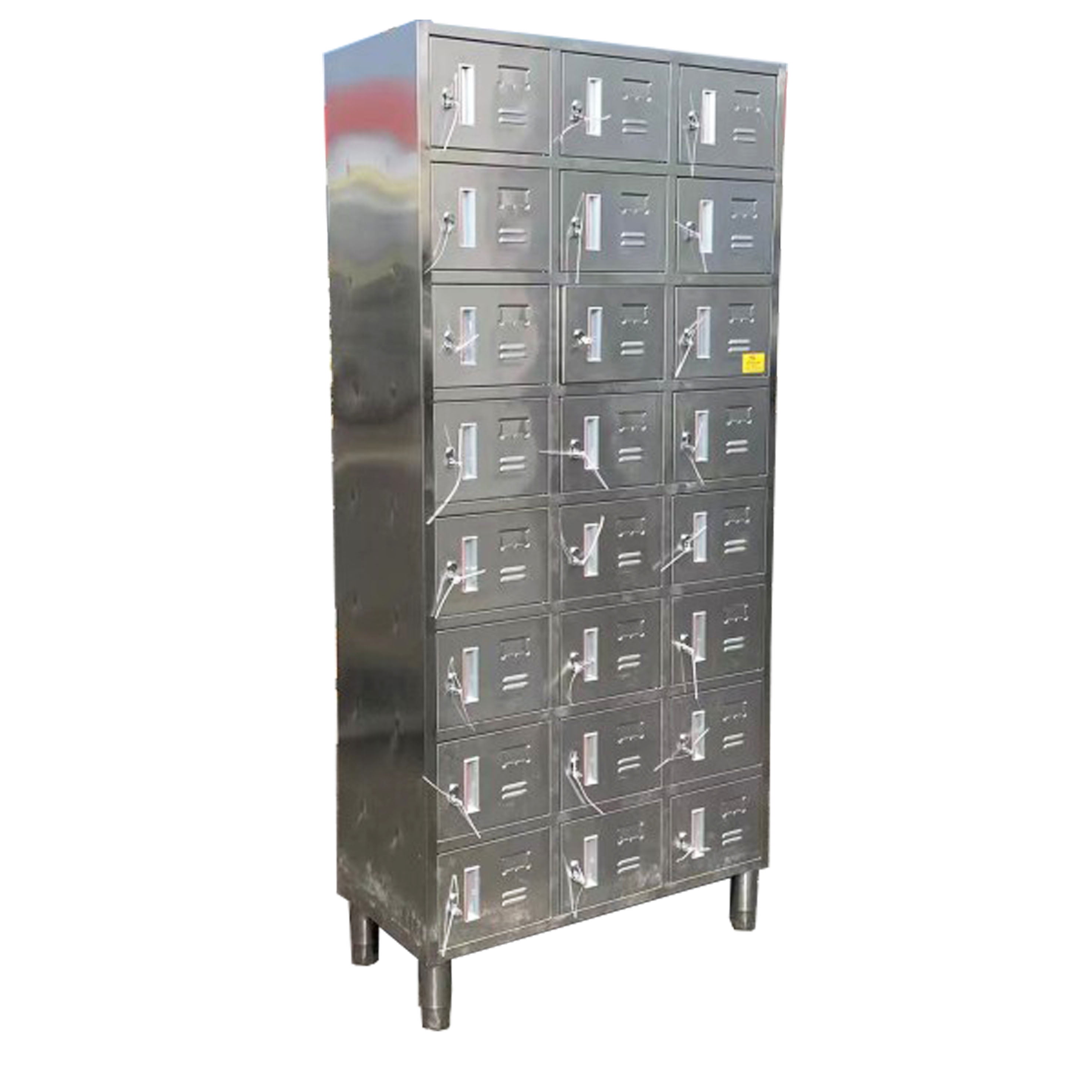 24 Door Stainless Steel Locker commercial cabinet wardrobe assembled ...