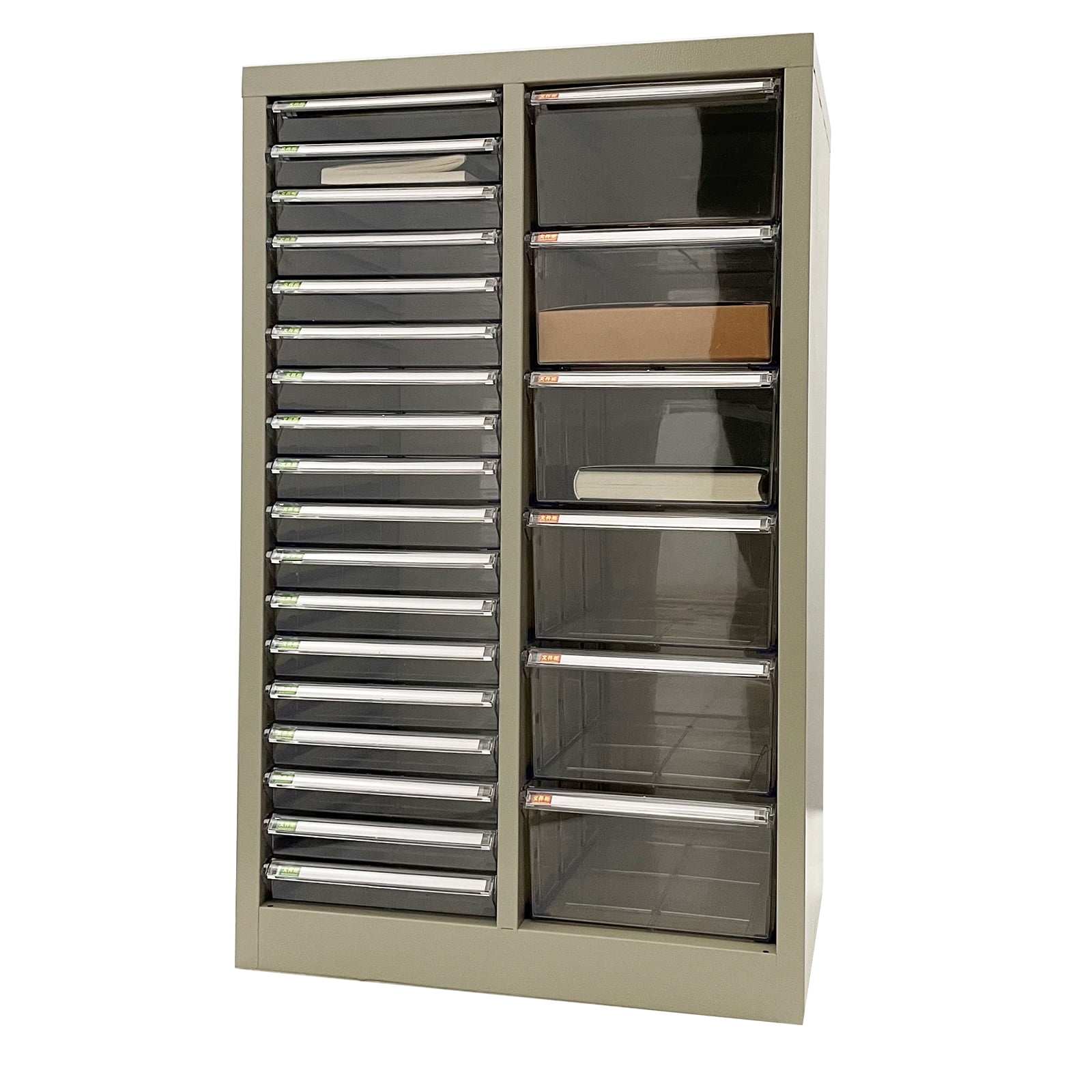 24 Drawer File Cabinet Filing Storage Cabinet Anti-Slip Cabinet with 6 ...