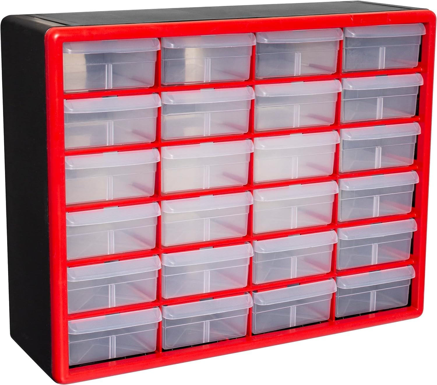 24 Drawer Plastic Drawer Storage Cabinet for Garage Organization, Bead ...