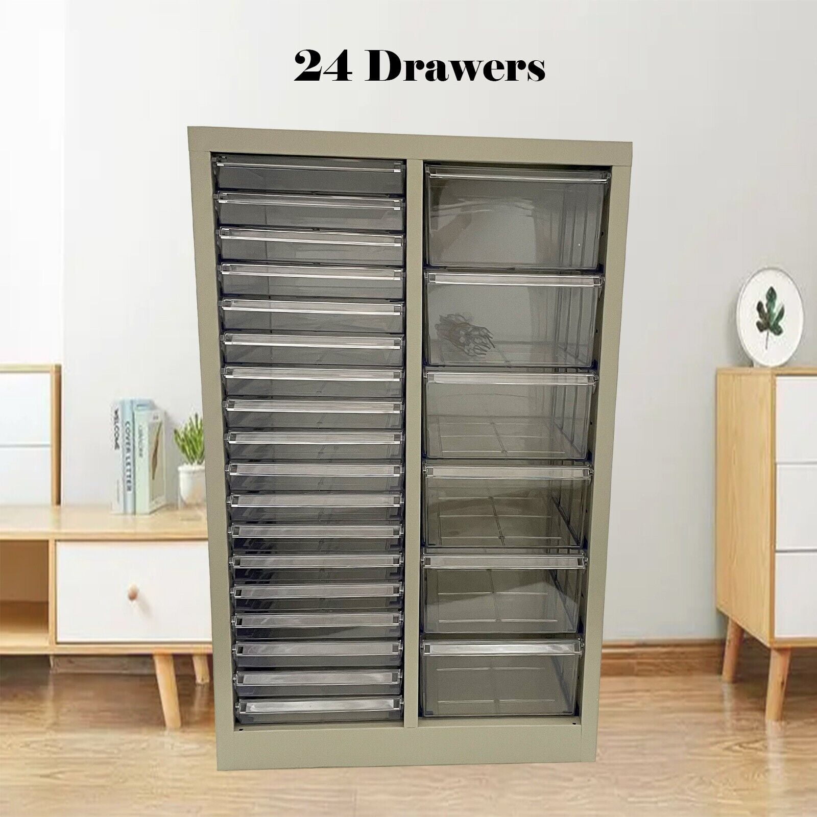 24 Drawers File Cabinet Combination Without Doors Office Receives Paper ...