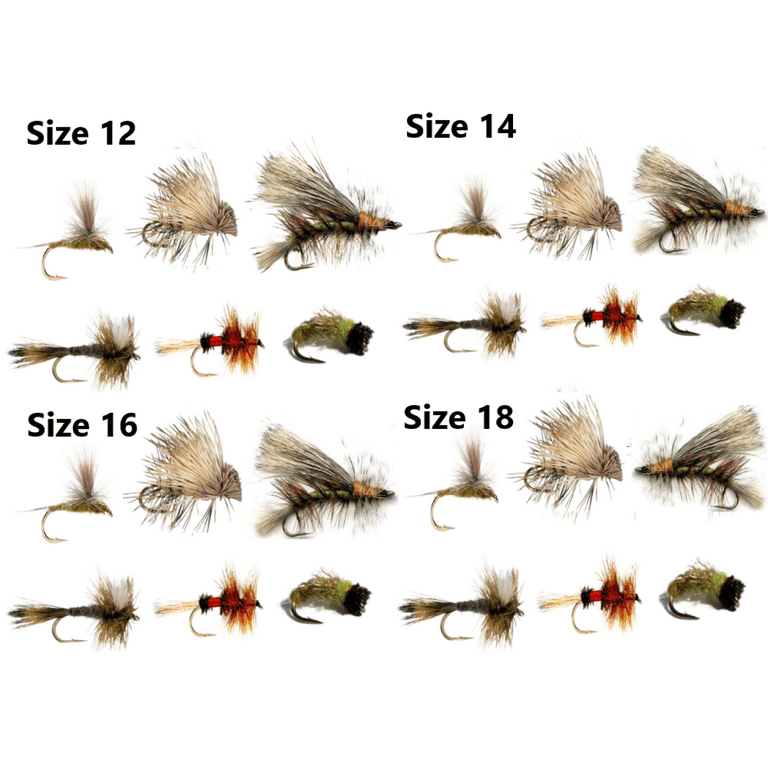 dry fly size chart