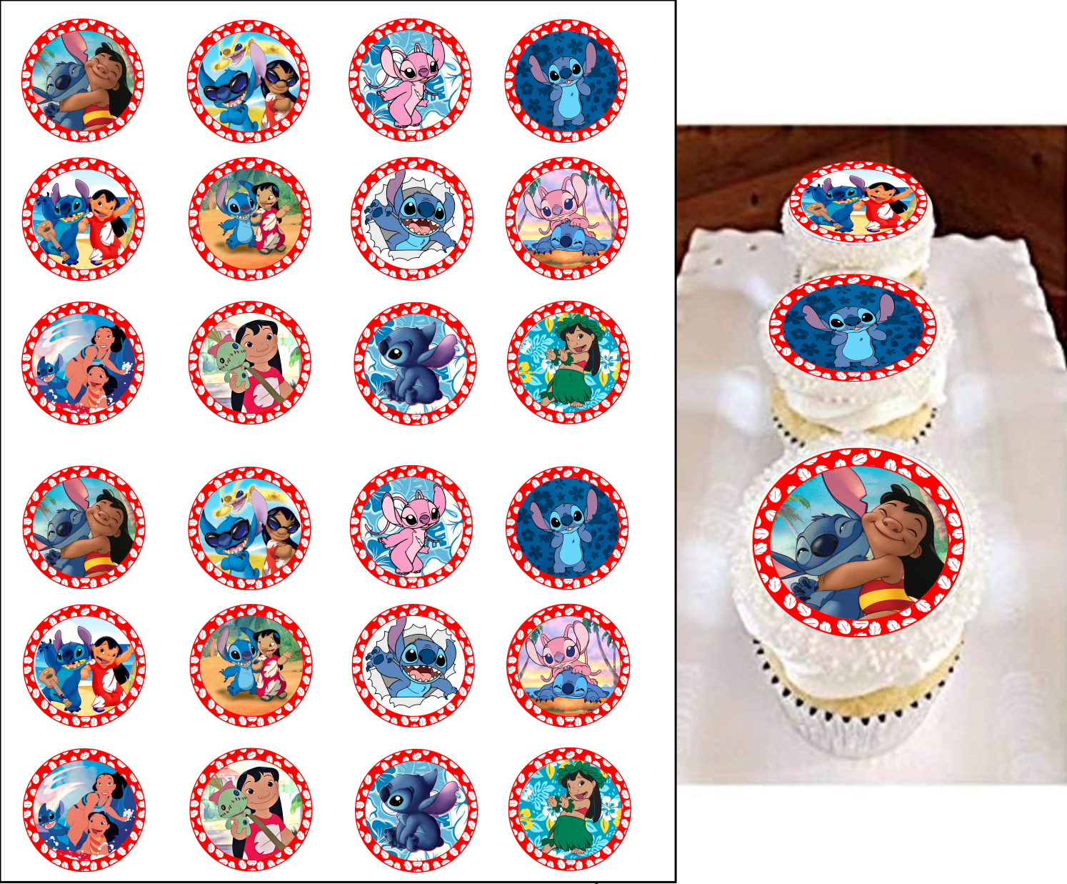 24 Edible Tropical Blue Alien Cupcake Toppers – 1.5” Wafer Paper ...