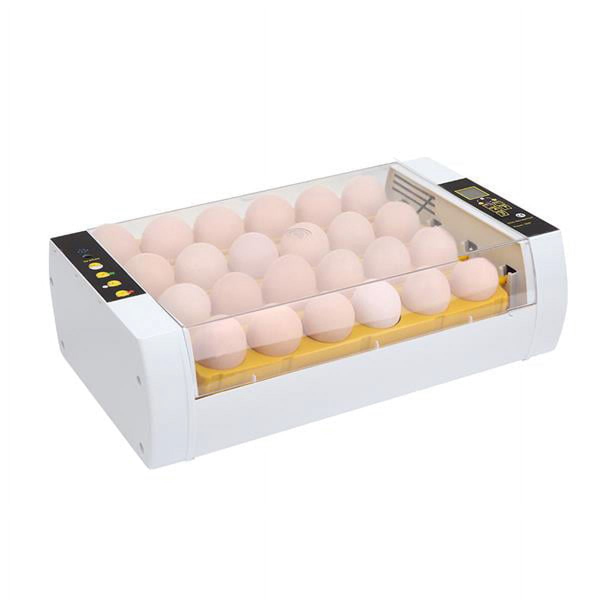 24 Eggs Fully Automatic Poultry Incubators LED Light Injector Yellow ...