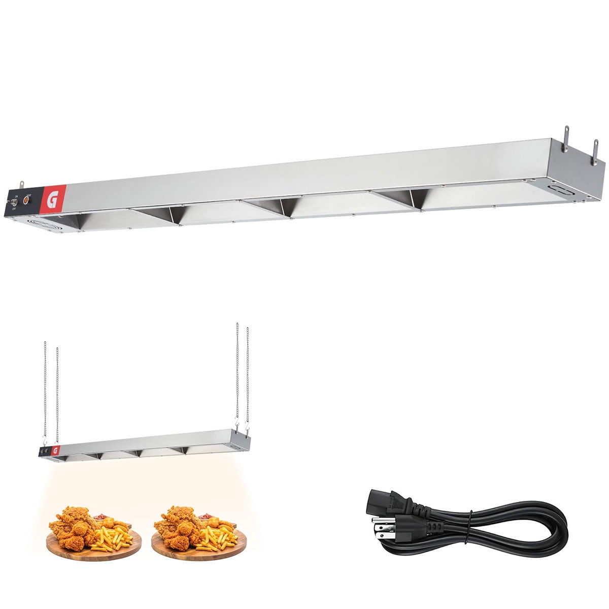 24" Electric Strip Heater, Food Heat Lamp Overhead Food Warmer ...