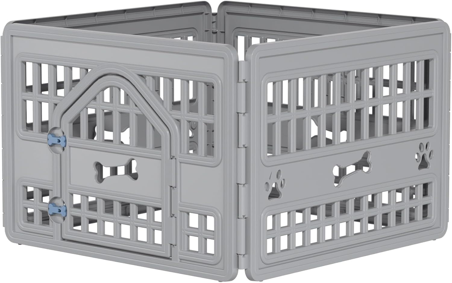 24" Exercise 4-Panel Pet Playpen with Door, Dog Playpen, Puppy Playpen ...