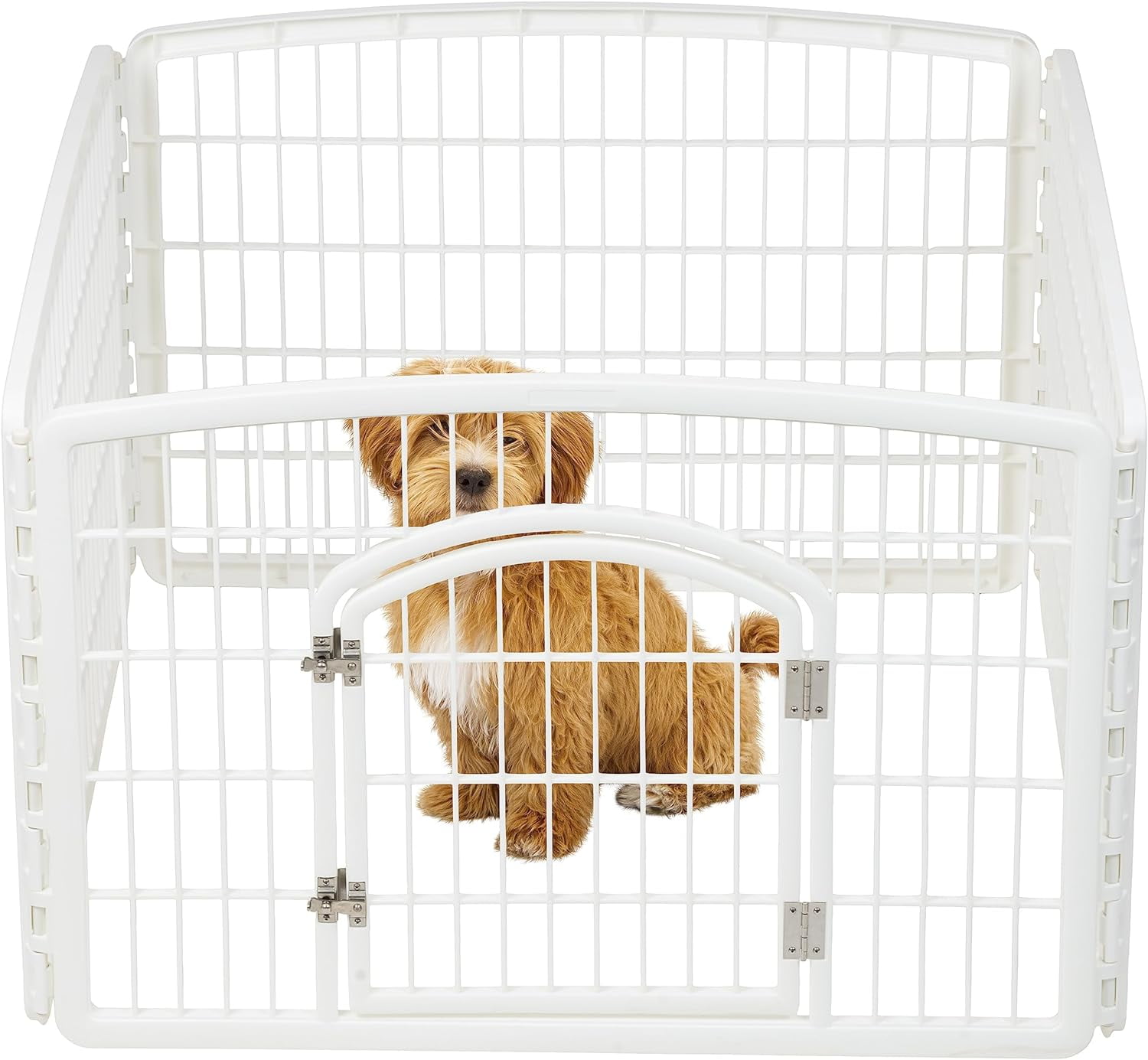24" Exercise 4-Panel Pet Playpen with Door, Dog Playpen, Puppy Playpen ...
