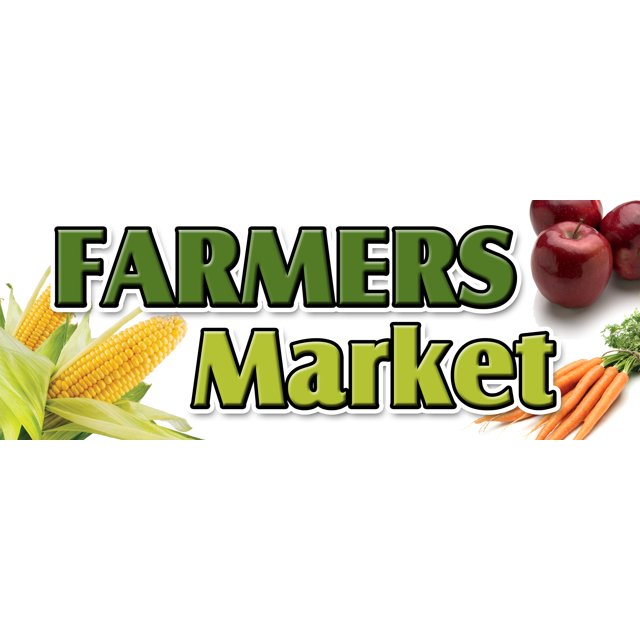 24" FARMERS MARKET DECAL sticker produce fruit vegetables fresh ...