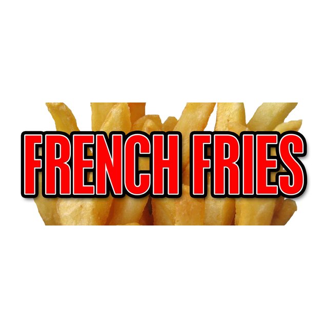 24" FRENCH FRIES DECAL sticker fry cart stand trailer - Walmart.com