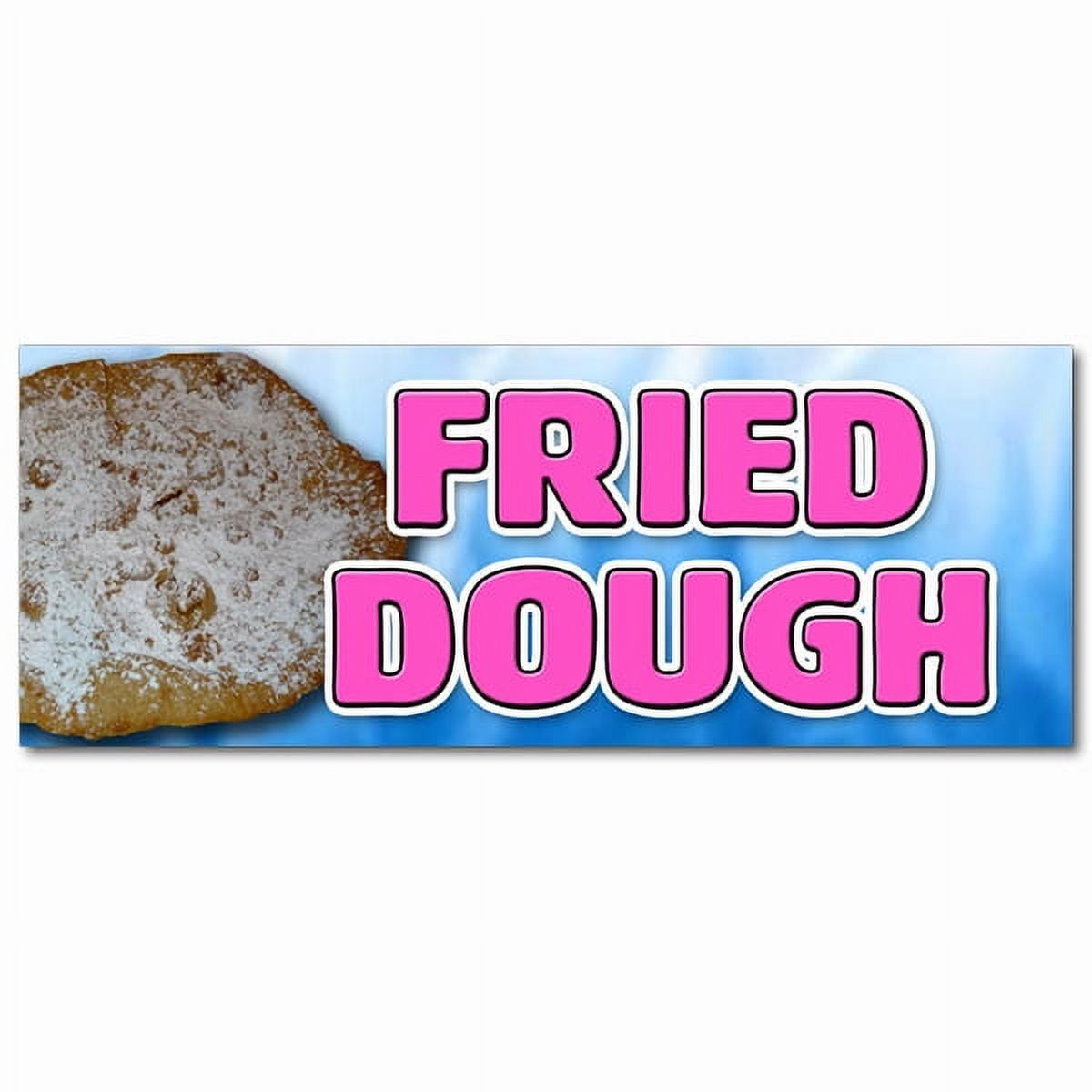 24" FRIED DOUGH DECAL sticker carnival elephant ear deep batter powder ...