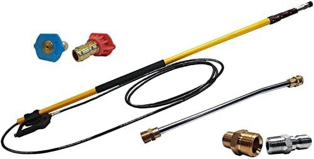 24 FT. 4-Stage, 4000 PSI, 8 GPM Telescoping Wand Kit Including Long ...
