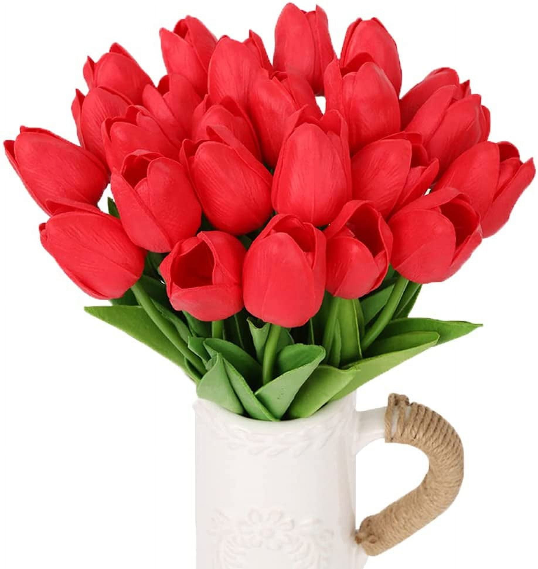 24 Fake Tulips Purple Real Touch Tulips Flowers Tulips Artificial ...