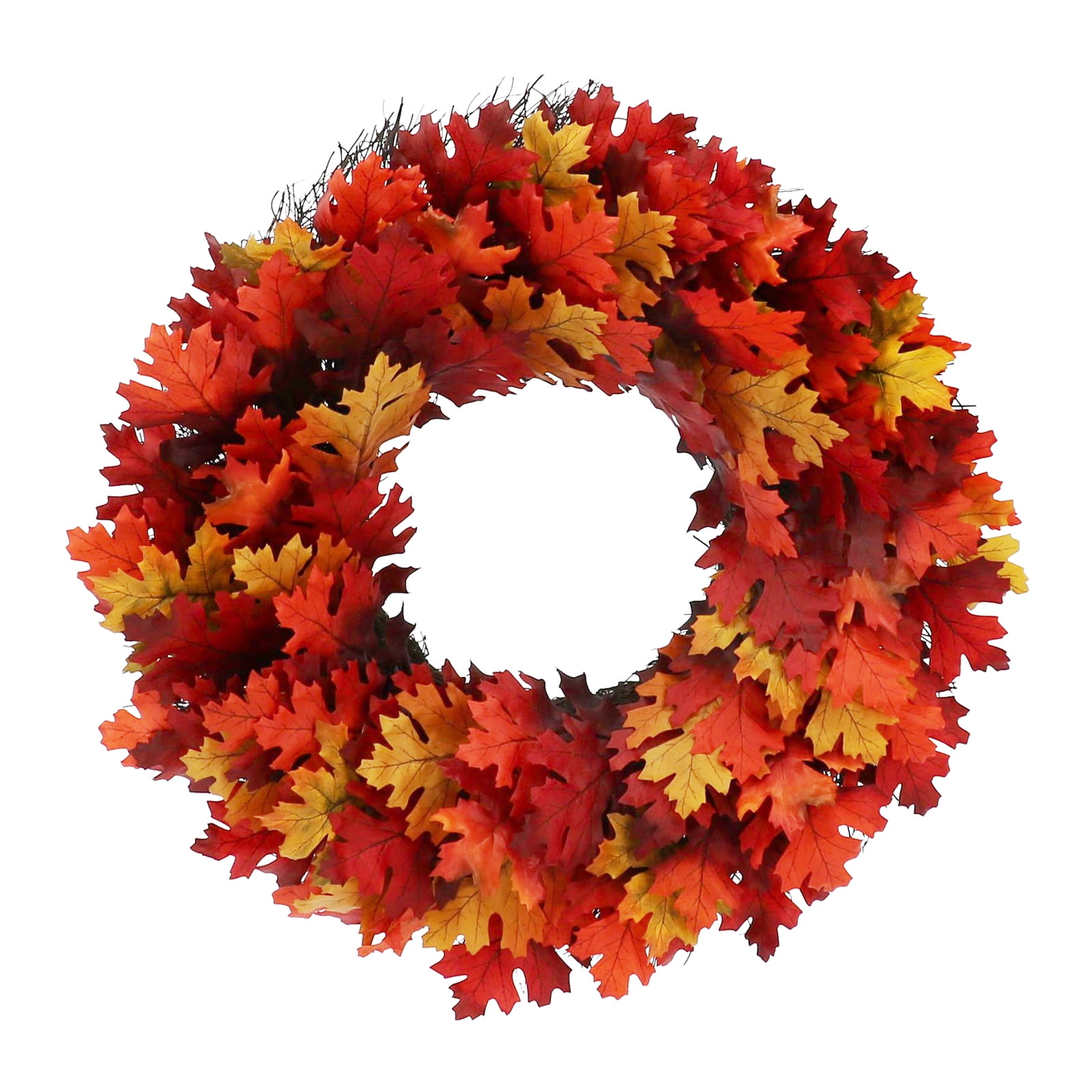 24" Fall Oak Leaves Wreath by Ashland® - Fall Home Decor - Walmart.com