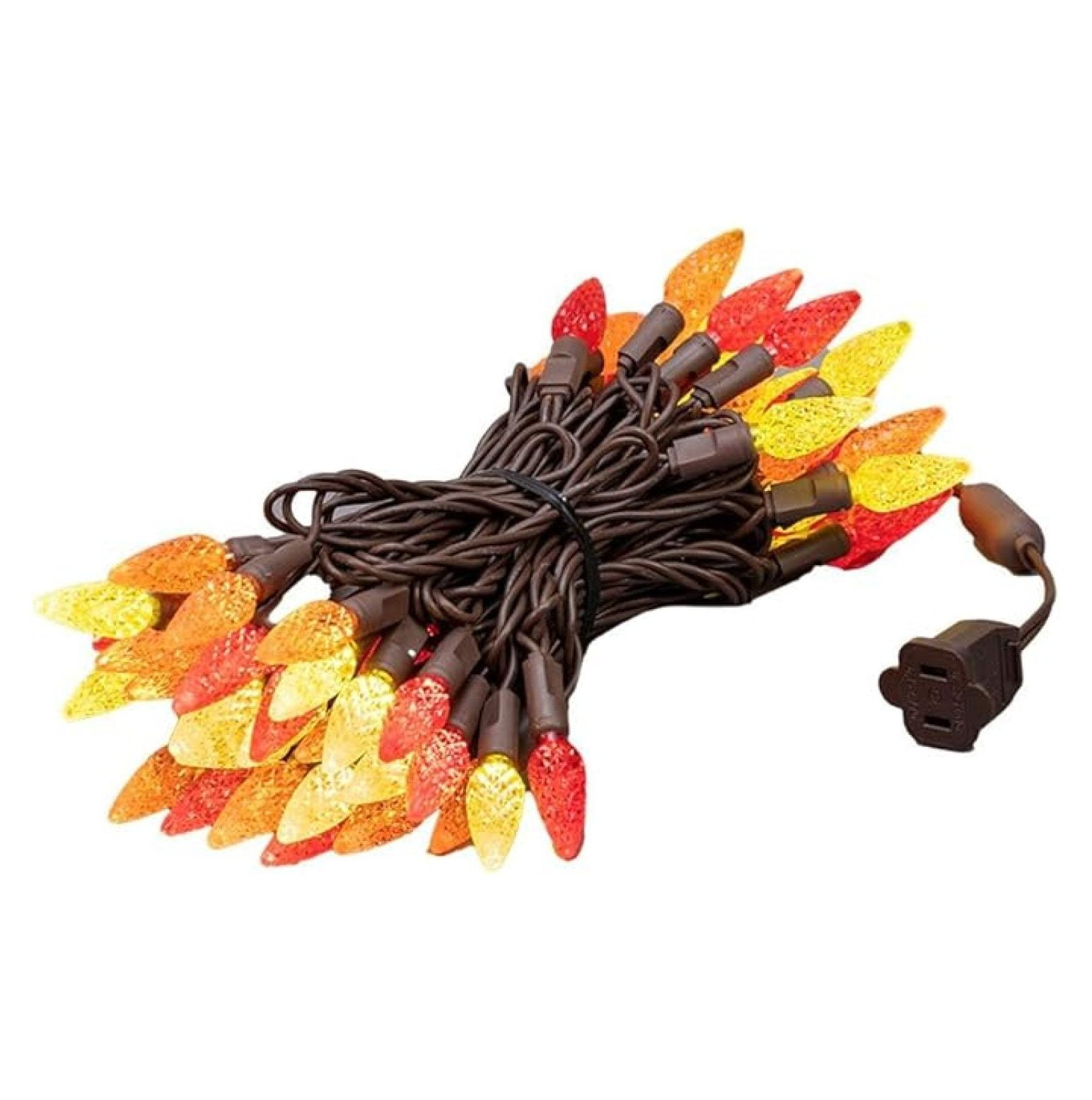 24 Feet 70 LED True Twinkle Yellow/Red/Orange Outdoor Autumn String ...