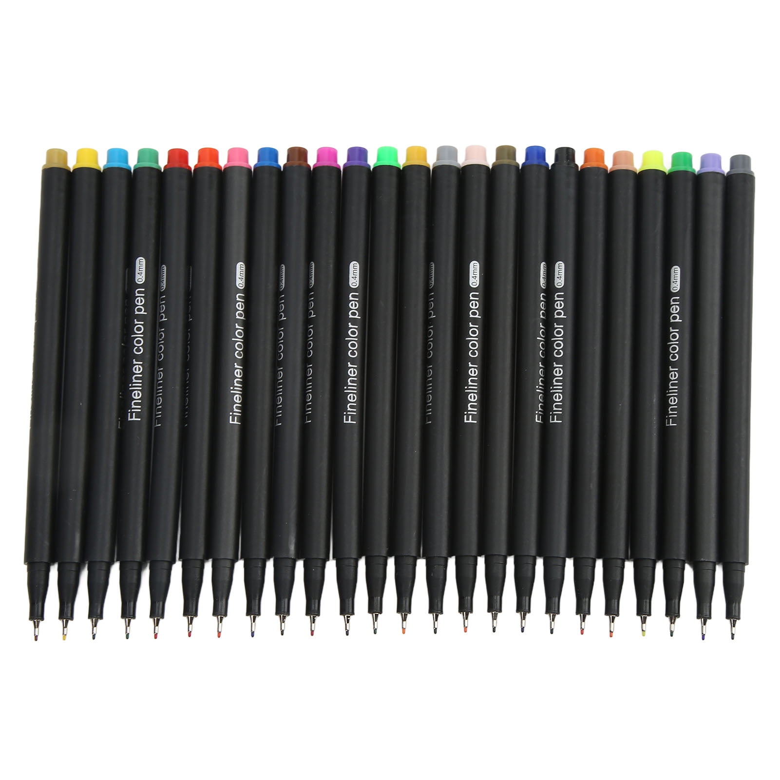 24 Fineliner Color Pens Set 0.4mm Thin Tip 24 Colors Watercolor Design ...