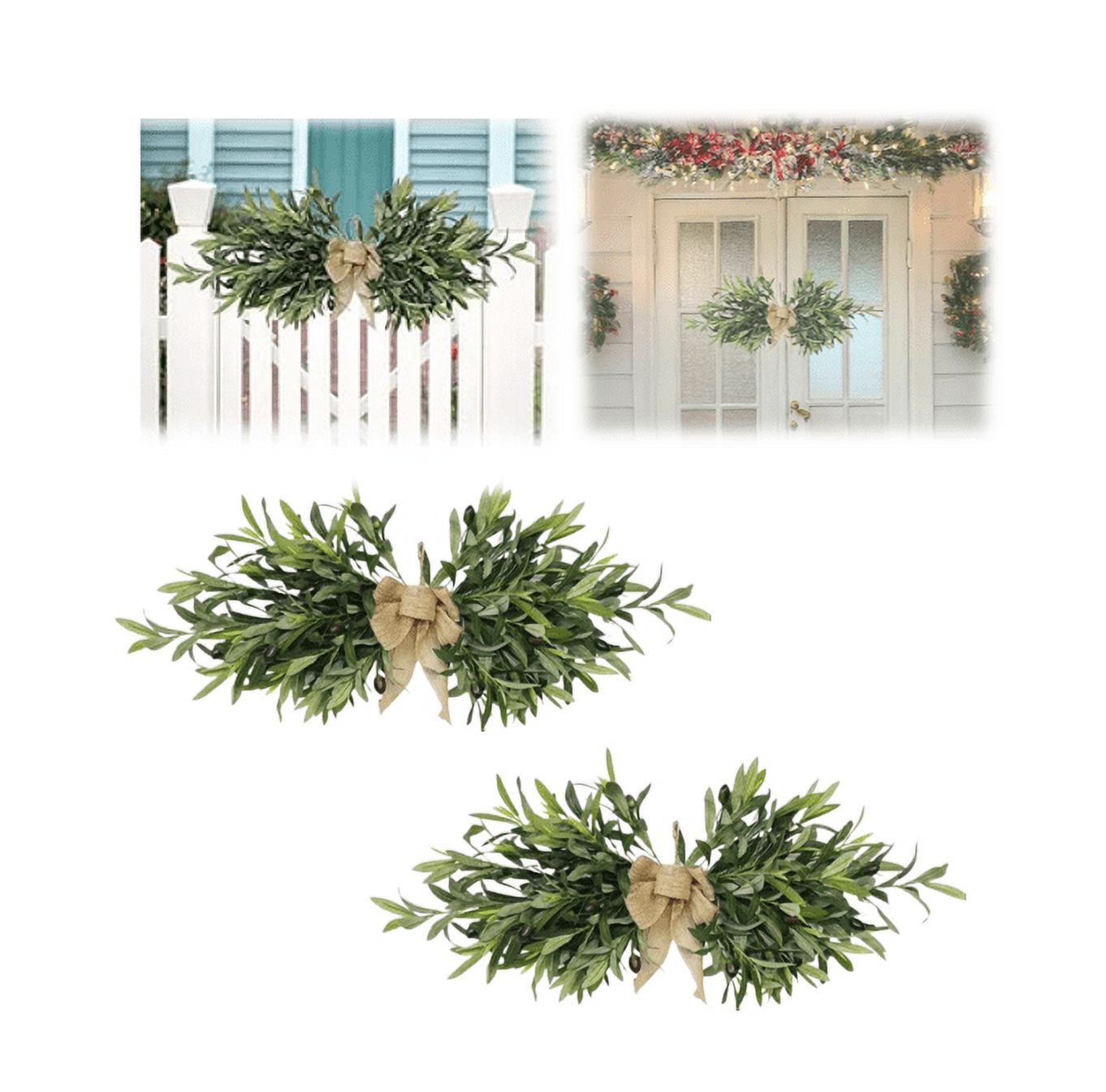 24" Floral Swag, Greenery Swag, Artificial Olive Flower Swag, Spring ...