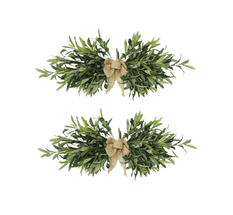 24" Floral Swag,Greenery Swag,Large Artificial Mixed Eucalyptus Leaves ...