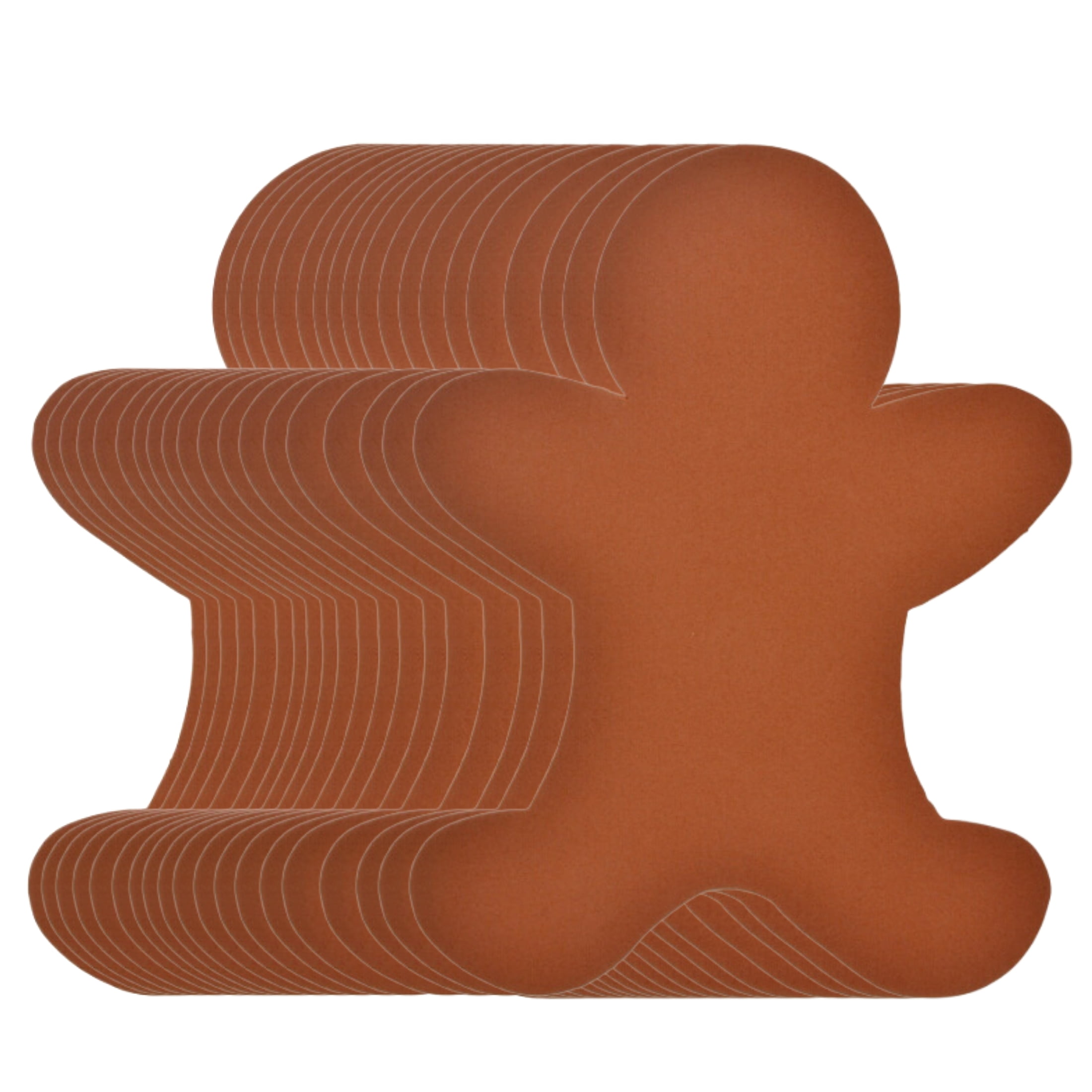 (24) Foam DIY Brown Gingerbread, 8-inch Decorative Gingerman Shape ...