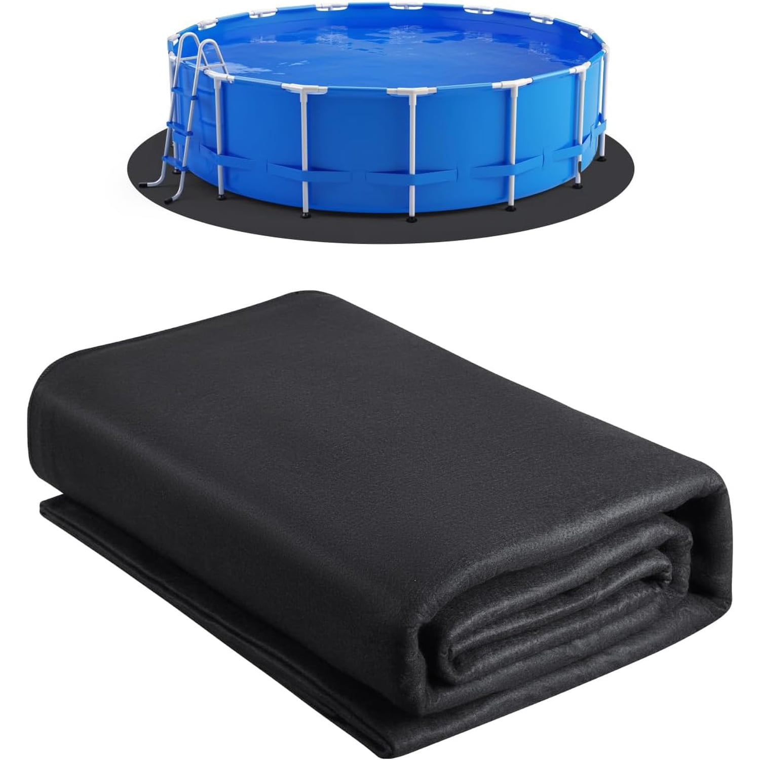 24 Foot Round Pool Liner Pad for Above Ground Swimming Pool, Heavy Duty ...