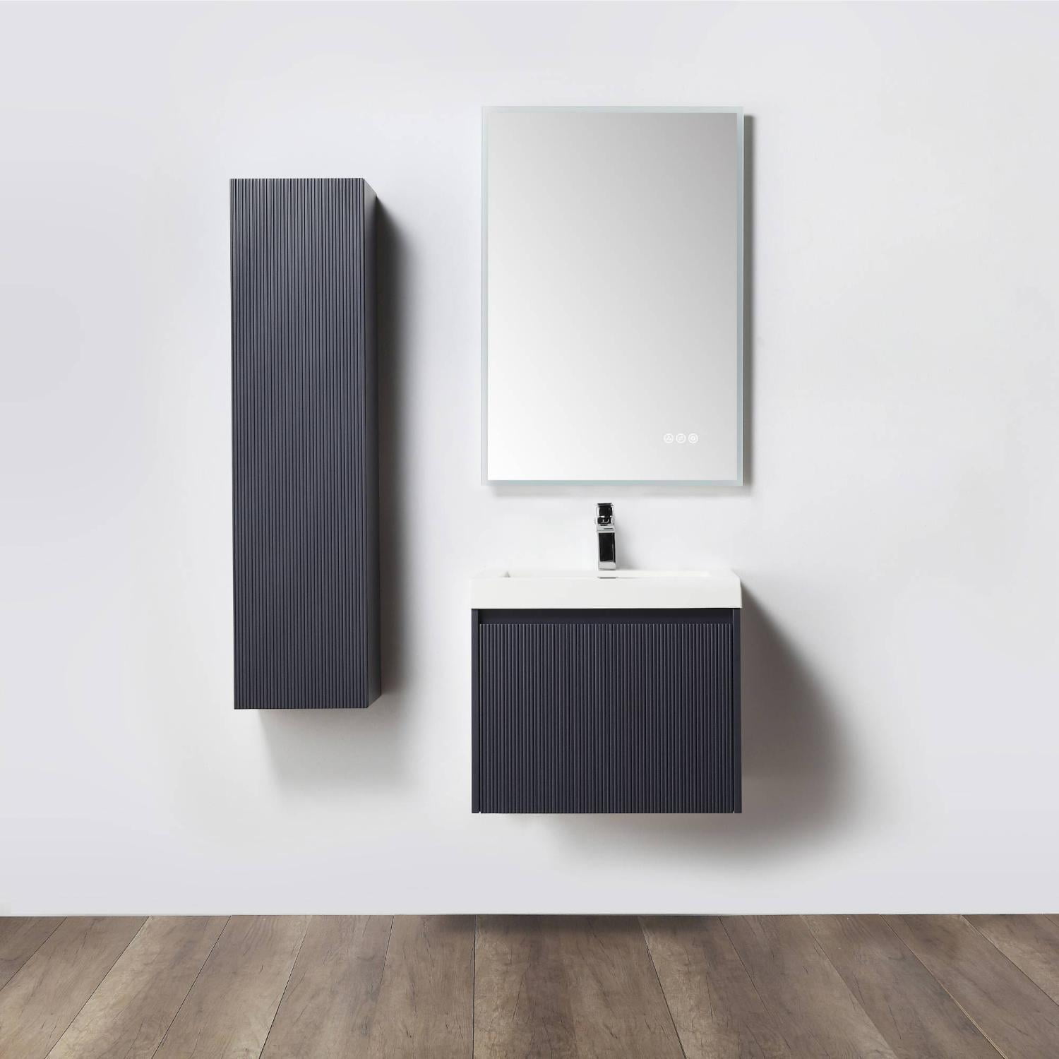 24" Freestanding Bathroom Vanity with Sink - Night Blue - Walmart.com