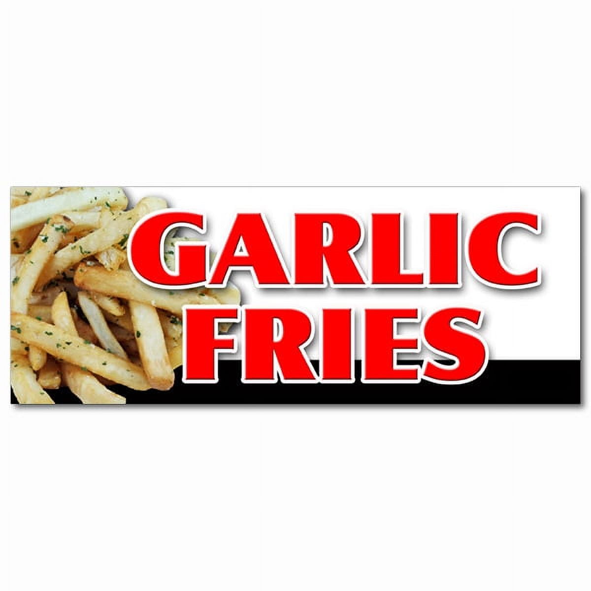 24" GARLIC FRIES DECAL sticker french spice garlic ketchup seasoned ...