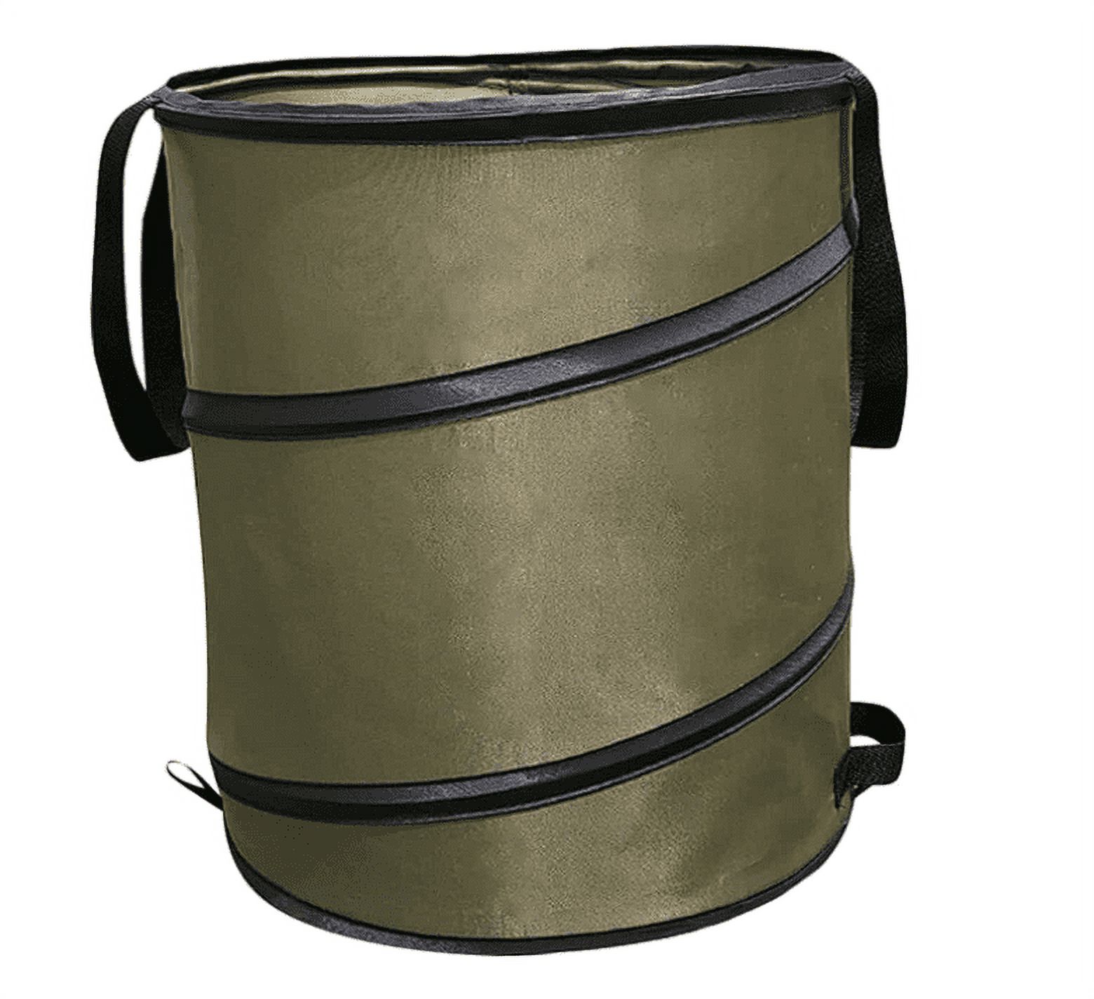 24 Gallon Collapsible Yard Waste Container - Heavy Duty Reusable Pop-up ...