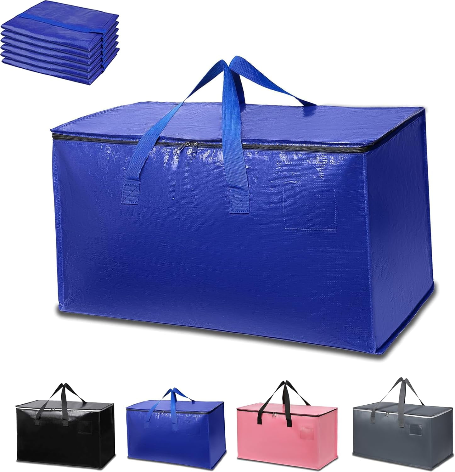 24 Gallon Extra Large Heavy Duty Foldable Moving Bags, Thickened ...