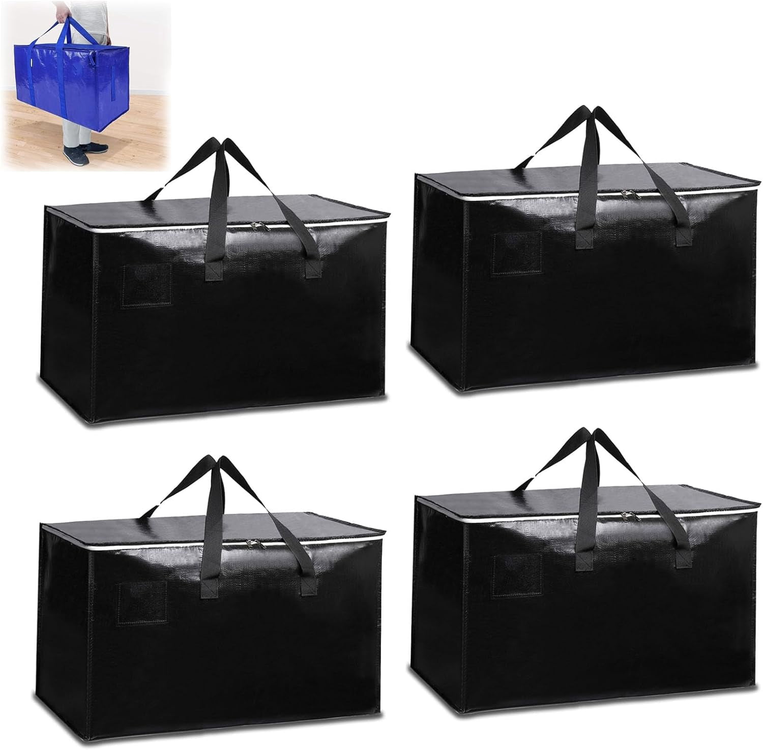 24 Gallon Extra Large Heavy Duty Foldable Moving Bags, Thickened ...