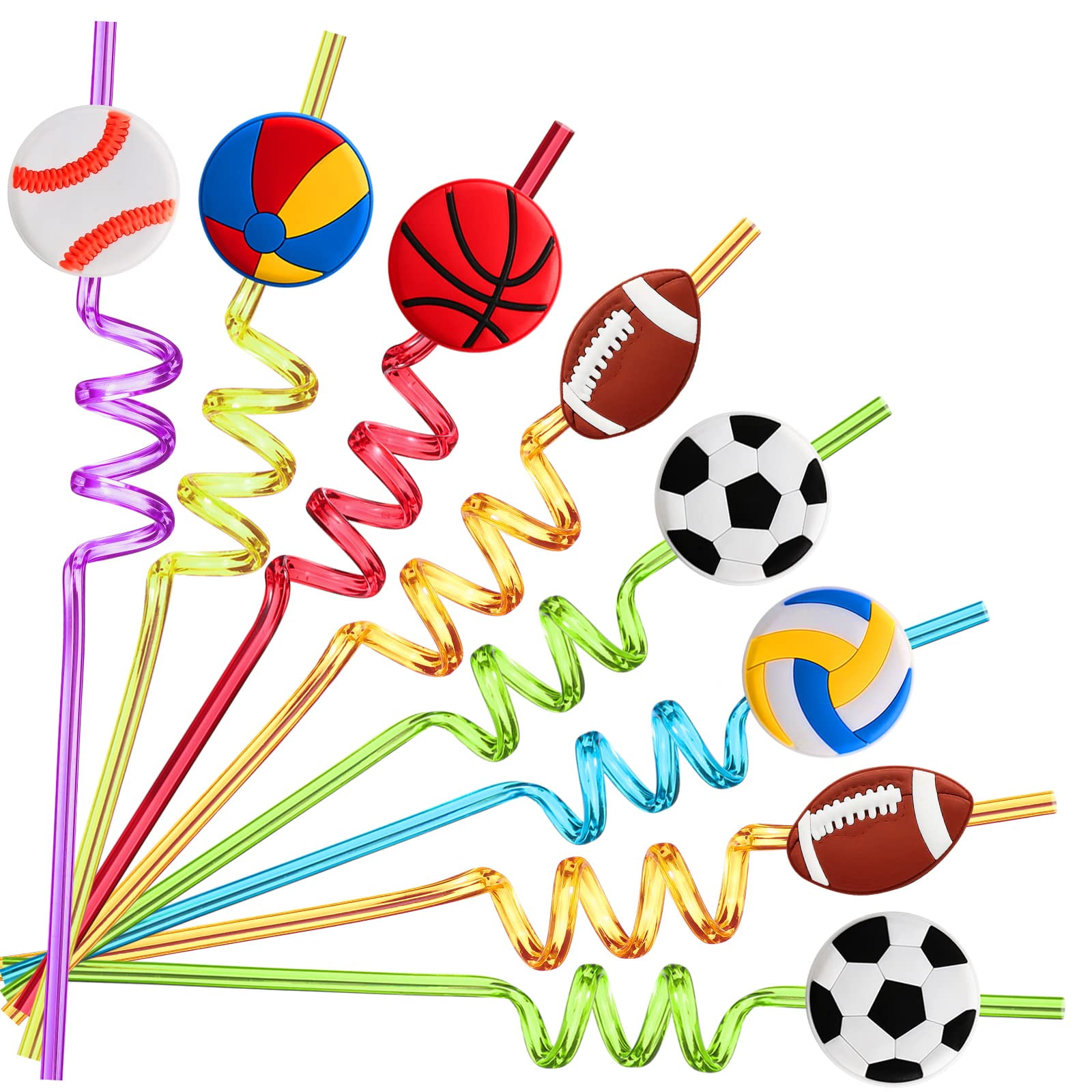 24 Game Day Sports Party Favors Basketball Football Soccer Tennis ...