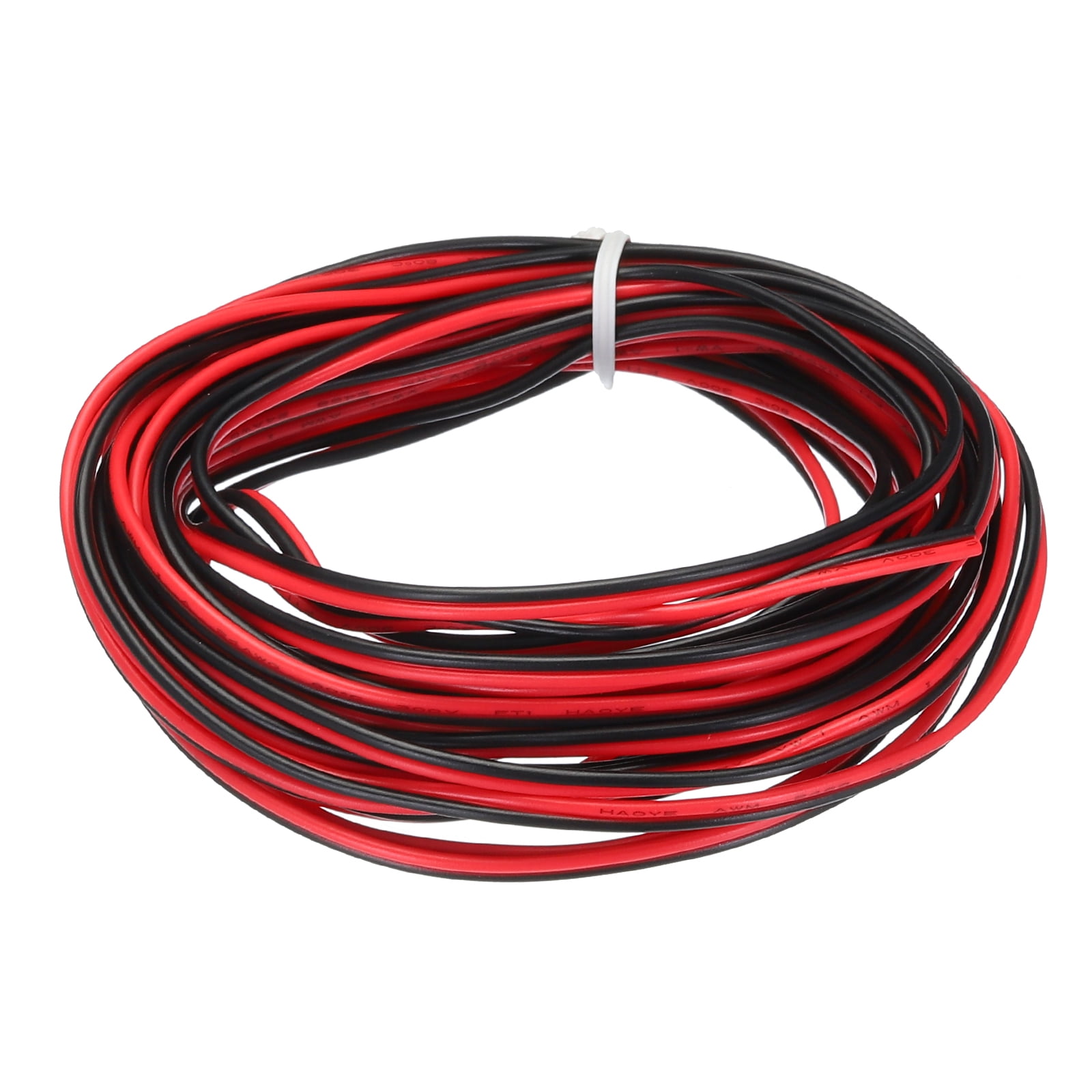 24 Gauge 2 Conductor Parallel PVC Wire, 15Ft/4.5M Long 1.6mm Dia 300V ...