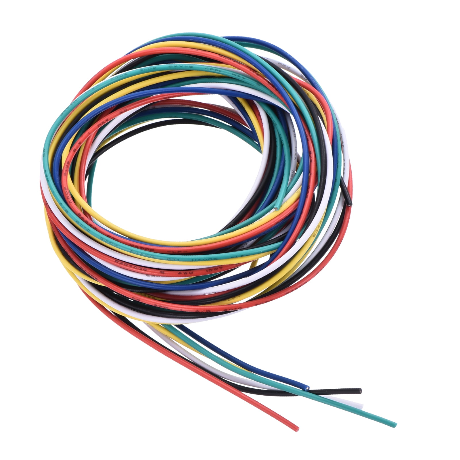 24 Gauge PVC Hookup Wire 1.5m/5ft 24AWG Flexible Electrical Wire Tinned ...